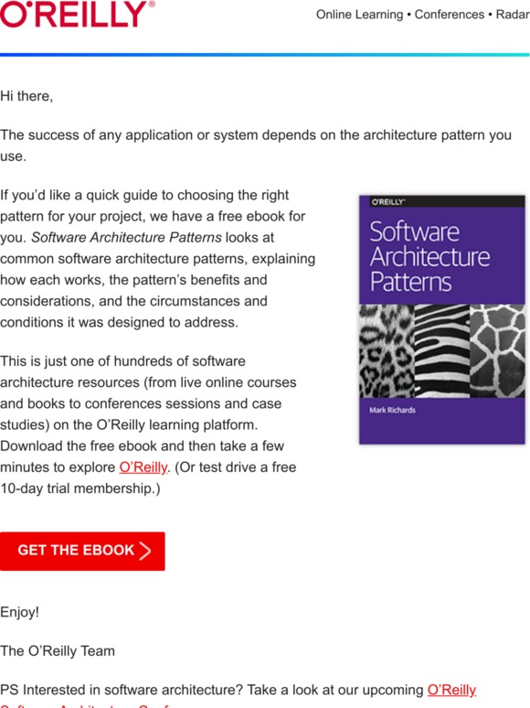 O'Reilly: Free ebook: Software Architecture Patterns | Milled