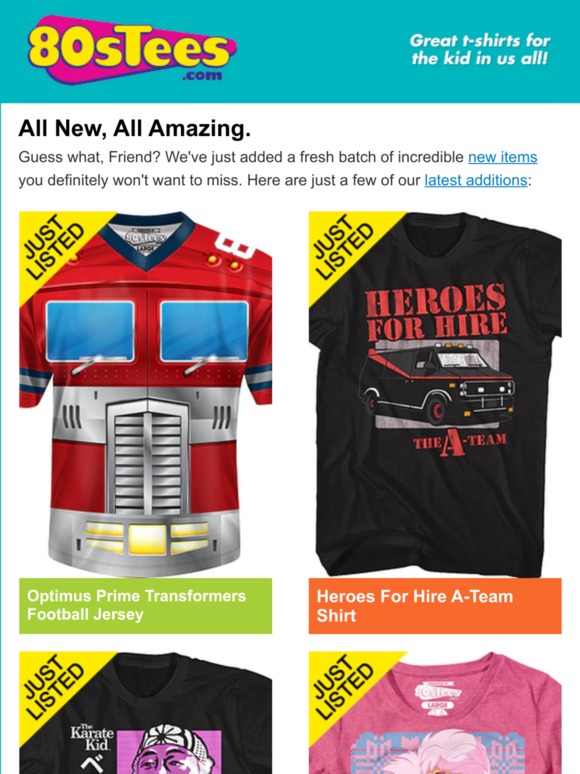 80sTees: Transformers ⭐ Karate Kid ⭐ Jem ⭐ Star Wars ⭐ MORE! | Milled