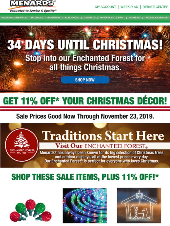 Menards: Get 11% Off* Your Christmas Décor! | Milled