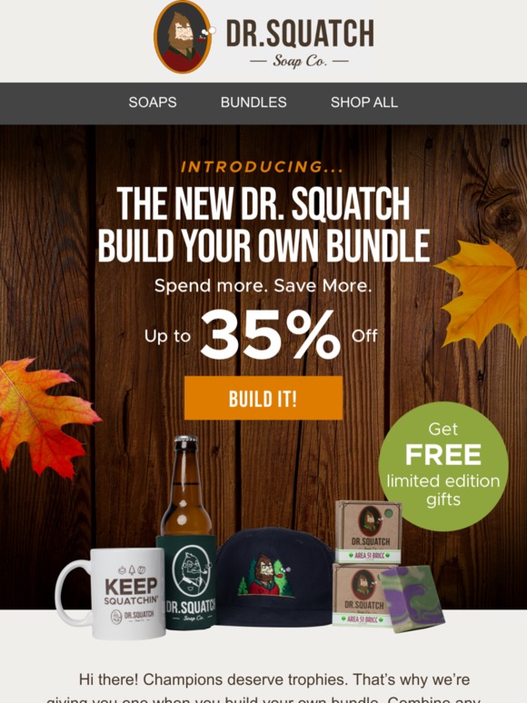 Dr. Squatch: INTRODUCING… Up to 35% OFF BYOB (Build Your Own Bundle) | Milled