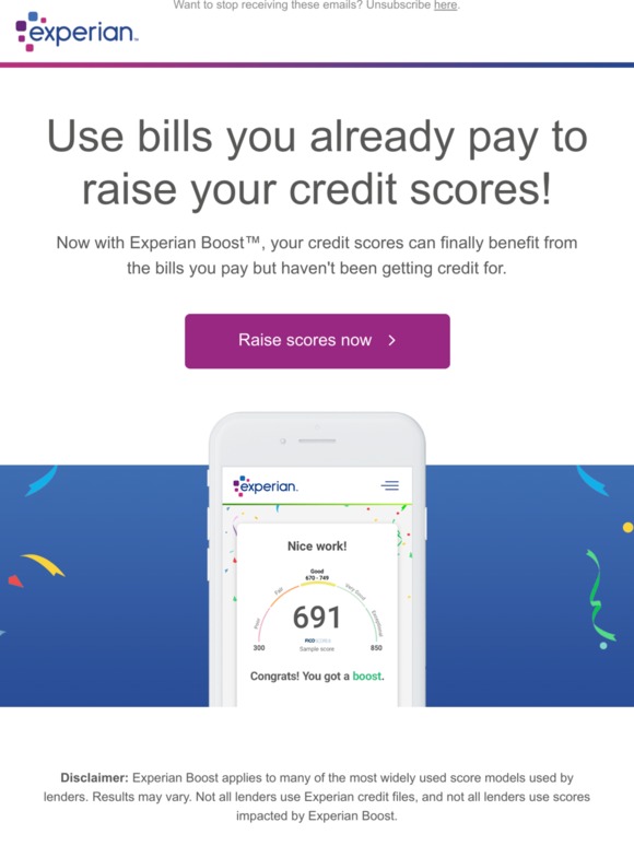 Experian: Give your credit a bump! Complete your free Experian Boost ...