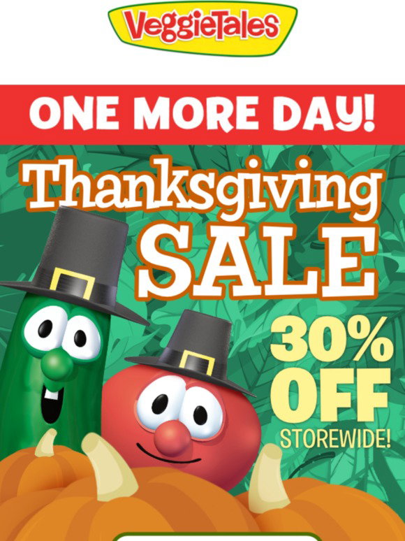 VeggieTales: Only One More Day of Savings! | Milled