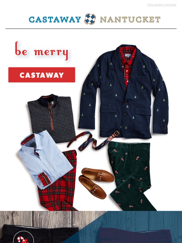 Castaway Clothing: Be Jolly. Look Svelte. | Milled