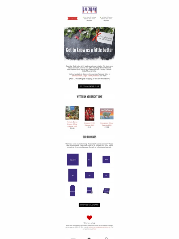 Calendar Club: Get to know our range and formats | Milled