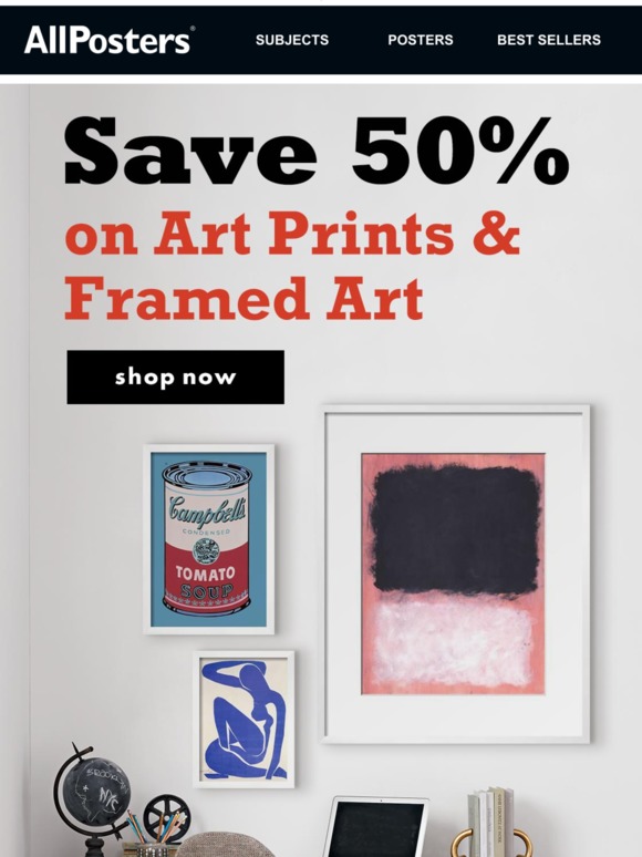 AllPosters: Picasso, Monet, Warhol, Klimt, Matisse, Rothko, Van Gogh ...