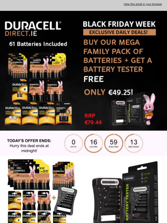 Duracell: Get a Free Battery Tester with our Mega Family Pack of ...