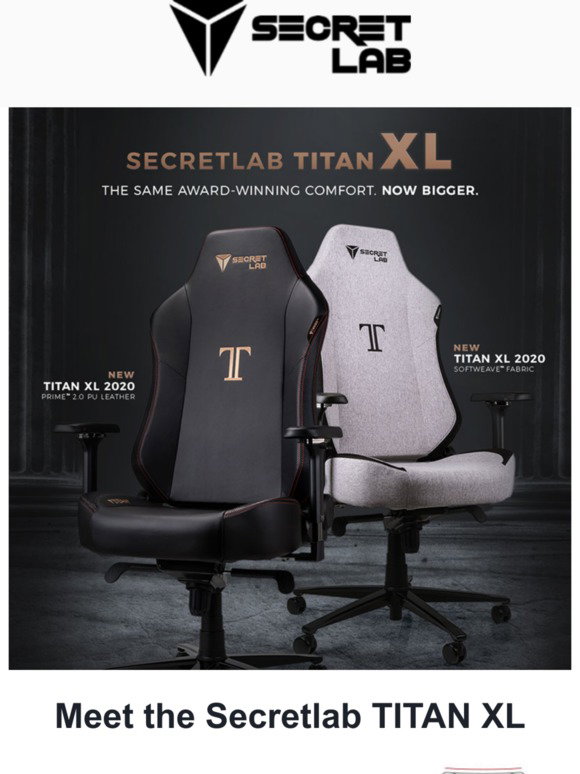 Secretlab: The Secretlab TITAN XL is here: Award-winning comfort just ...