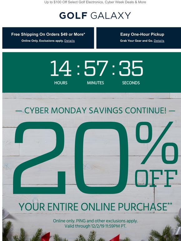 Golf Galaxy: 20% Off Expires Soon... | Milled