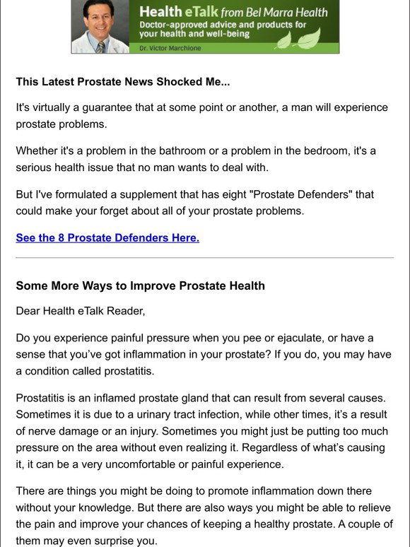 Bel Marra Health: Introducing the 8 Prostate Defenders | Milled
