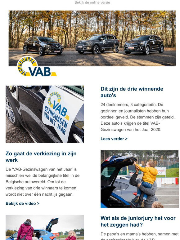 VAB: Dit zijn de VAB-Gezinswagens van het Jaar 2020! | Milled