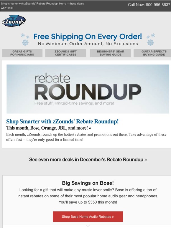 zZounds: Rebate Roundup: Bose, Orange, JBL, and more! | Milled