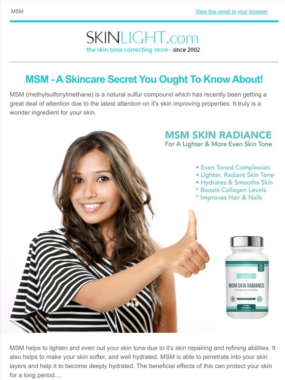SkinLight: MSM Skin Supplement - Back In Stock. | Milled