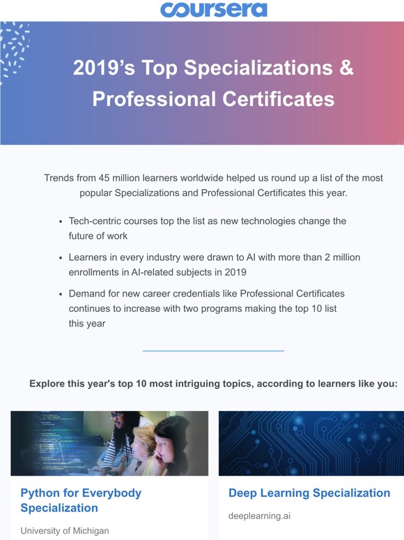Coursera: 2019’s Most Popular Specializations & Professional ...