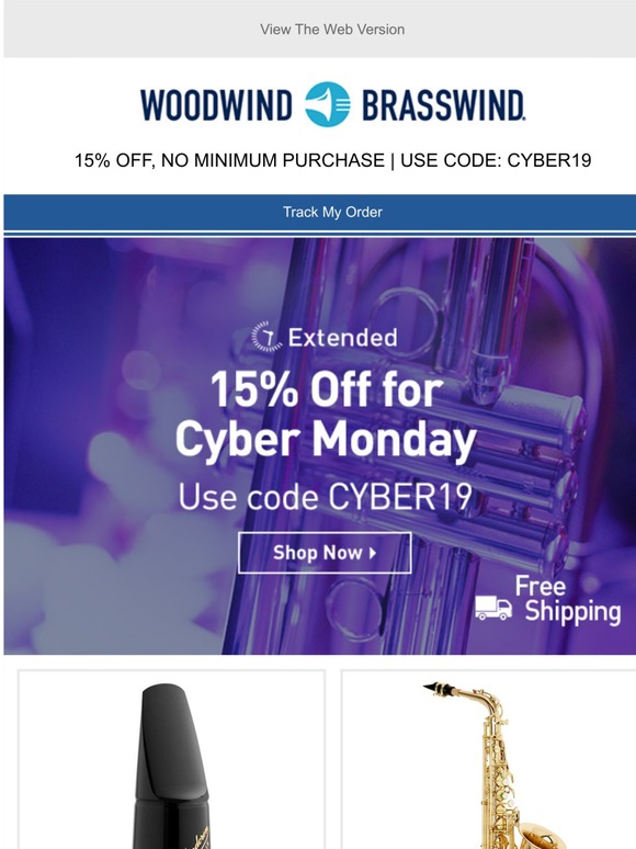 Woodwind & Brasswind: OOPS! Did you miss our Cyber Monday Sale? | Milled