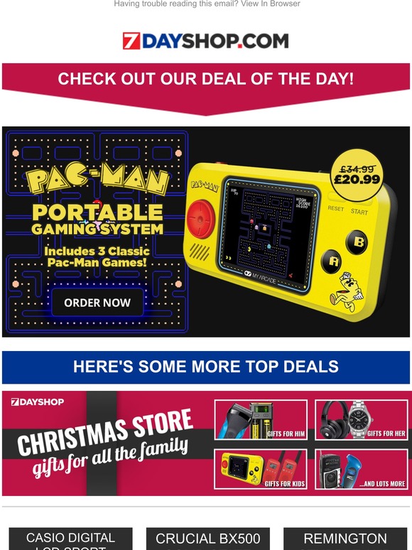 7dayshop: Retro Cool - Pac Man Gaming System - Just £20.99 | Milled