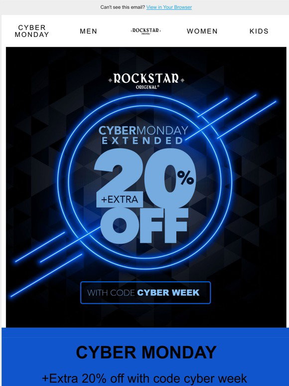 Rockstar Original: Cyber Monday Extended +20 off | Milled