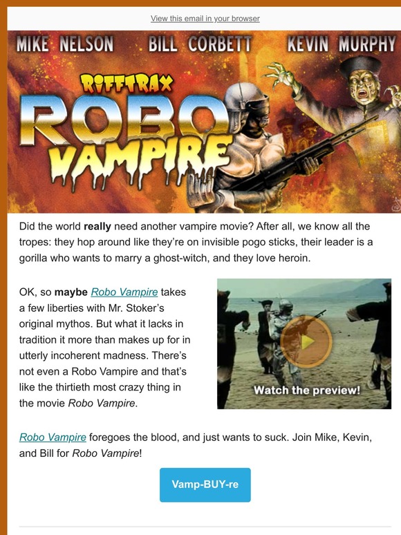 RiffTrax: Vampires? Gorilla? Ghost-Witch? It's: Robo Vampire! | Milled