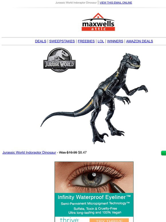 Maxwell's Attic: Jurassic World Indoraptor Dinosaur $8 | Pentel ...