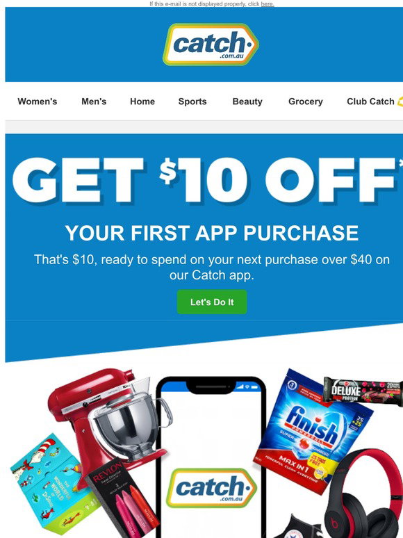 Catch: Download our app & save $10! | Milled