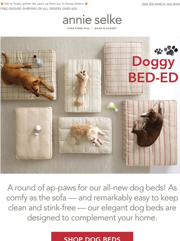 Annie Selke: Everything you need to know about our NEW dog beds! | Milled