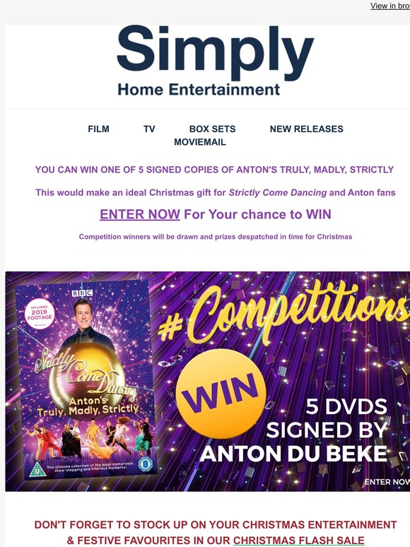 Simply Home Entertainment: Win Signed DVD from Strictly Come Dancing ...