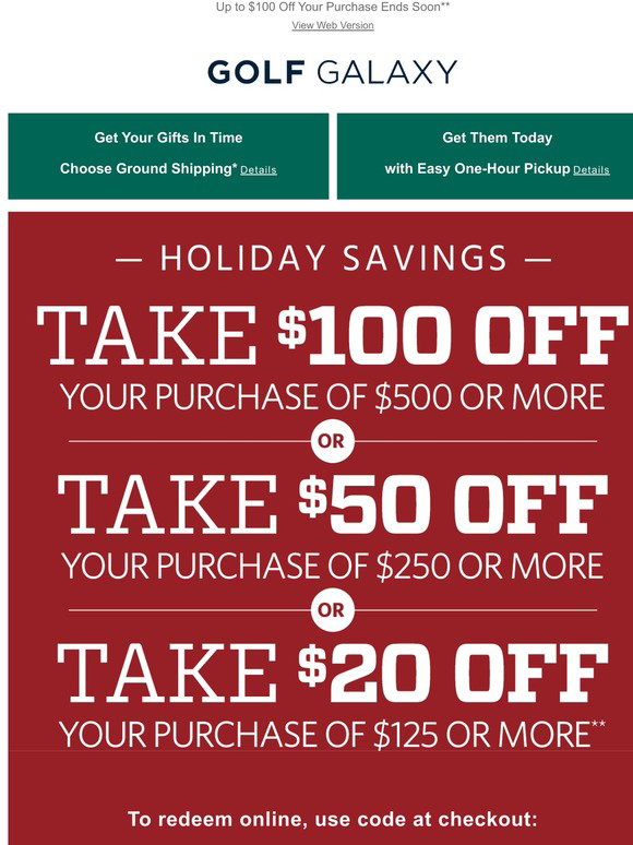 Golf Galaxy: BOGO Free Select Golf Apparel, Holiday Savings & More ...