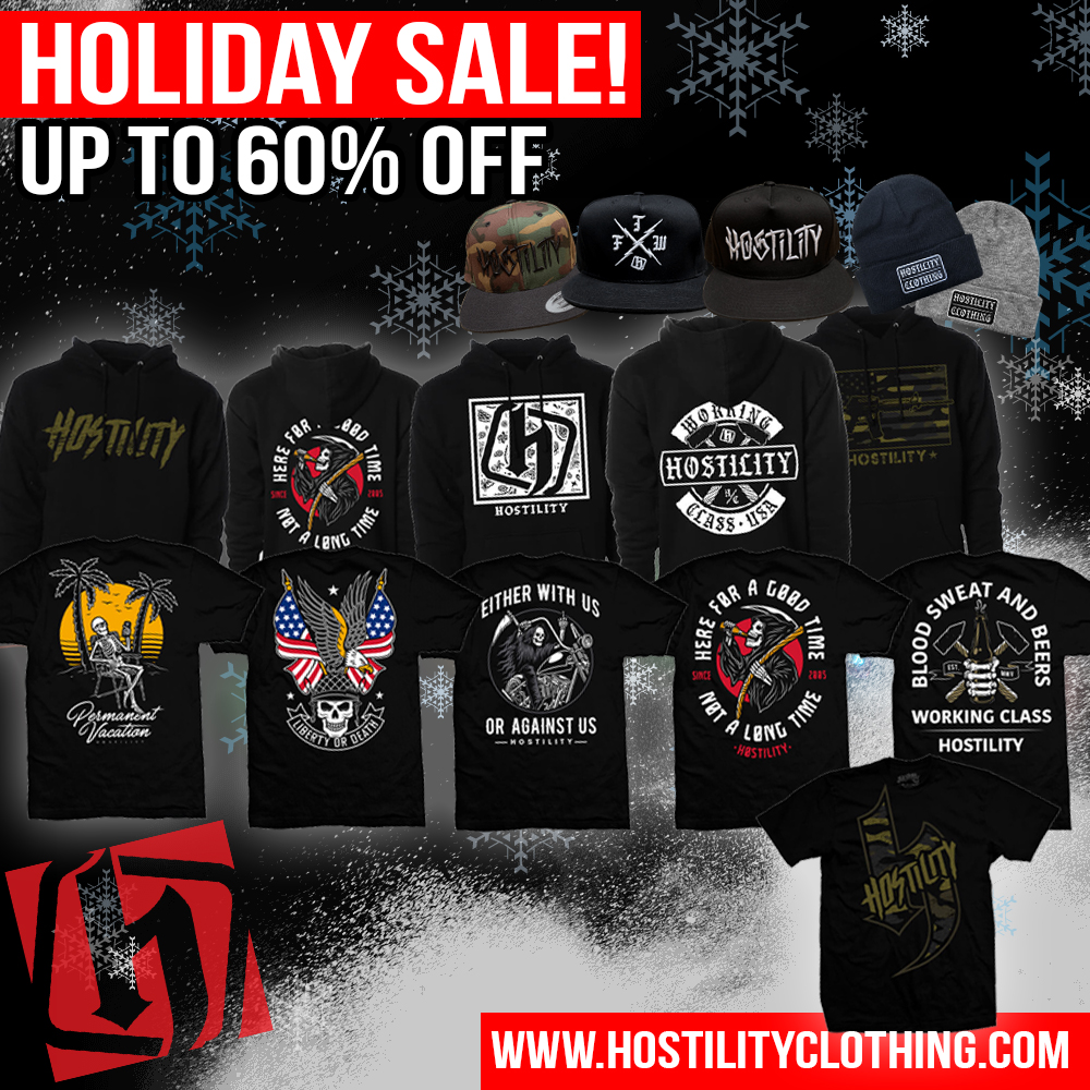 Hostility Clothing: HOLIDAY SALE! Starts Now, Grab Your Size Before We ...