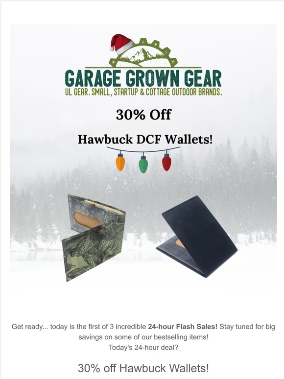 Garage Grown Gear: FLASH SALE: 30% off Hawbuck Wallets! | Milled