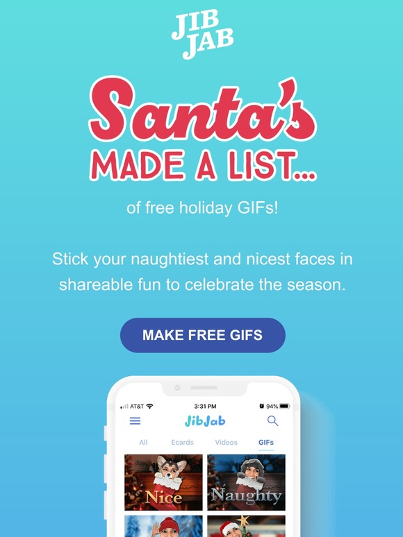 JibJab: Put your face in FREE Christmas GIFs | Milled