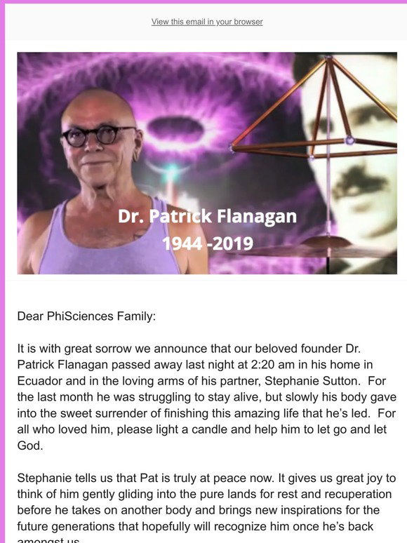 Phi Sciences: The Passing of Our Founder | Milled