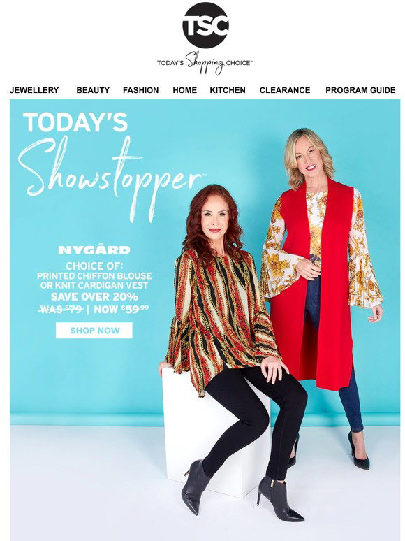 The Shopping Channel: Double Today’s Showstopper™ - Nygard & Elizabeth ...