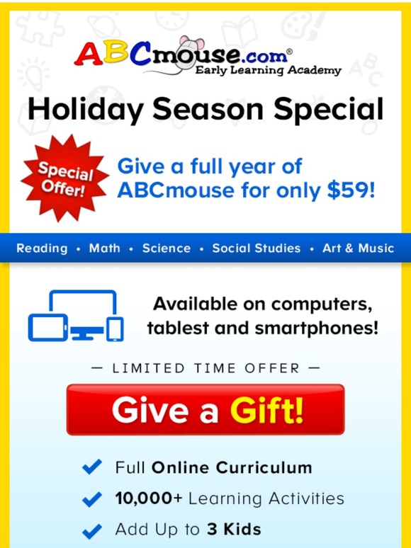 ABCmouse: Last-Minute Gifts, 50% Off! | Milled