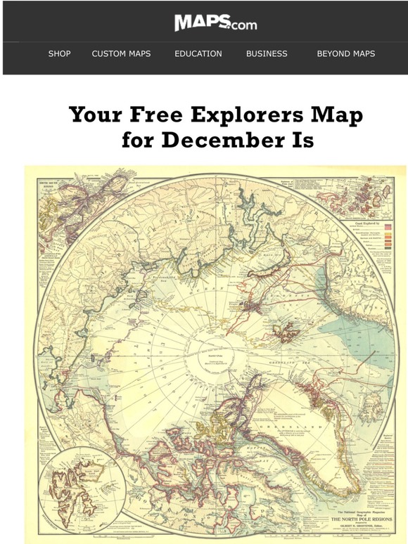 Maps: North Pole Exploration: your FREE December map is here! | Milled