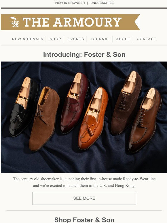 The Armoury: HERE AT LAST: Foster & Son Shoes | Milled