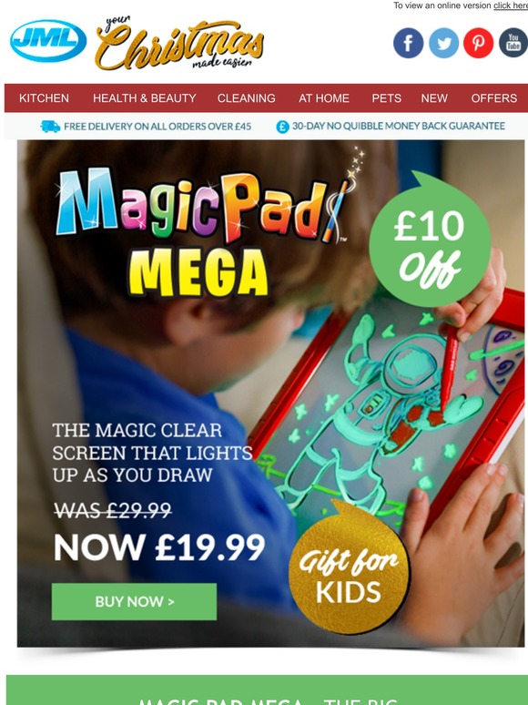 JML: Save £10 on Magic Pad Mega | Milled