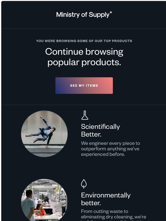 Ministry of Supply: Your recently viewed items... | Milled