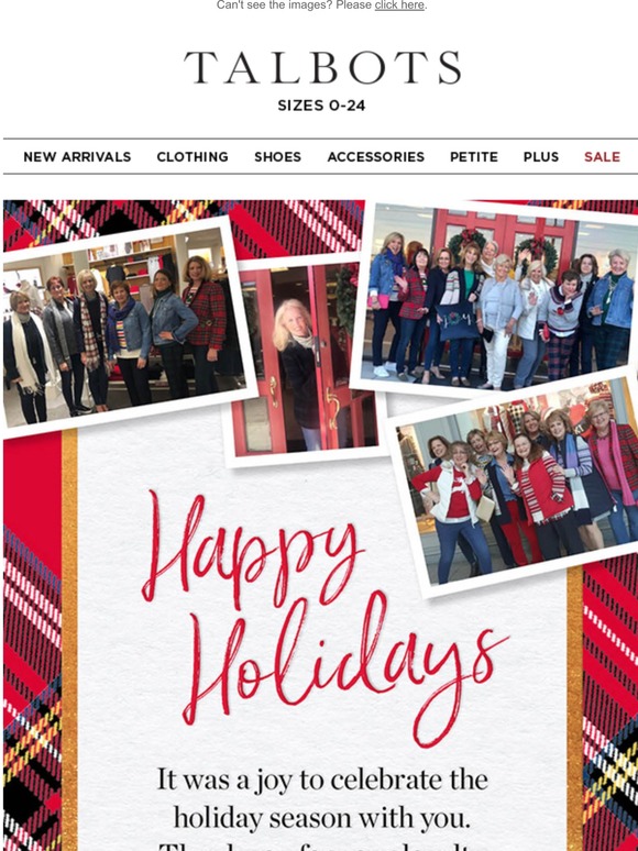 Talbots: Happy holidays from our CEO! | Milled