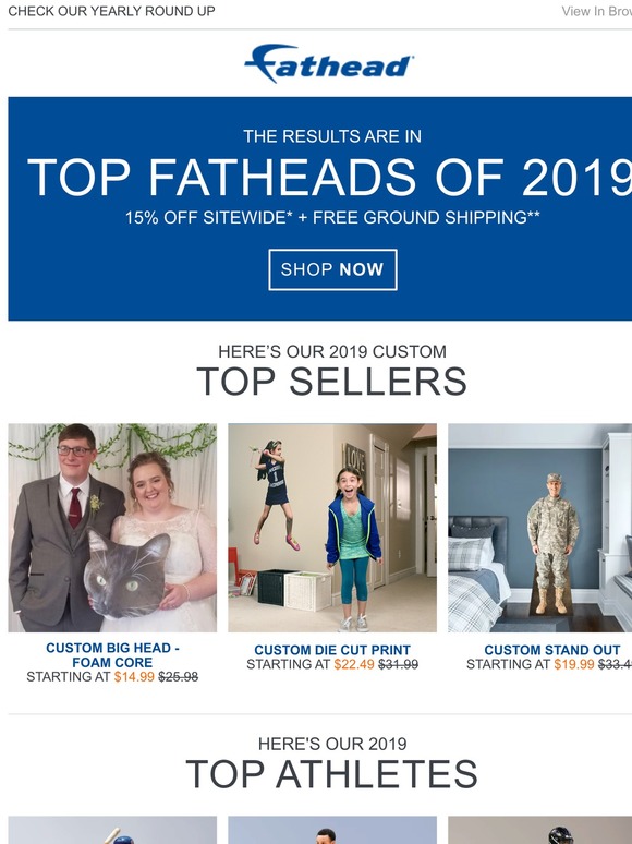 Fathead: The results are in --> see who made our list of top Fatheads ...