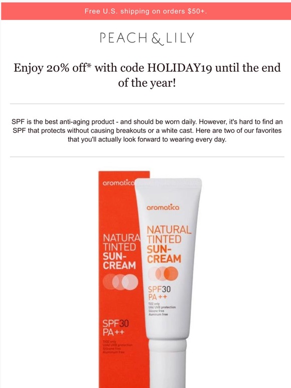 Peach and Lily: Two sunscreens you'll actually love using. | Milled