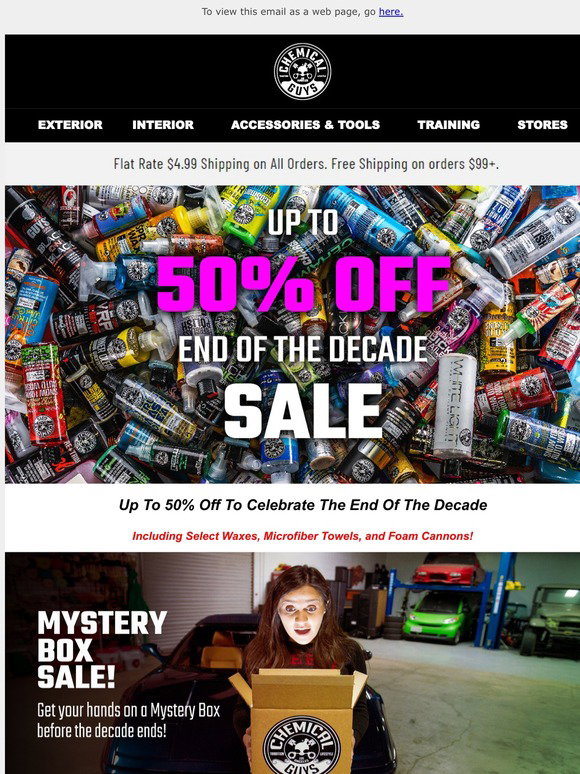 Chemical Guys: Mystery Boxes Are Back! + 50% Off End Of The Decade Sale ...