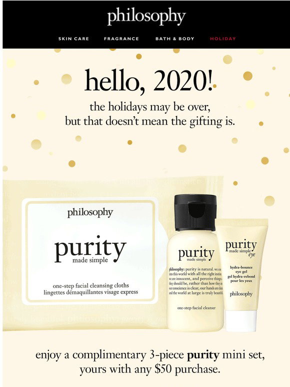 Philosophy: Free Purity Skincare Set 🌟 Shine Into The New Year | Milled