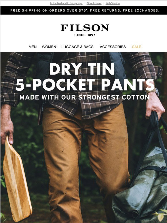Filson: Made to Work: Dry Tin Pants | Milled
