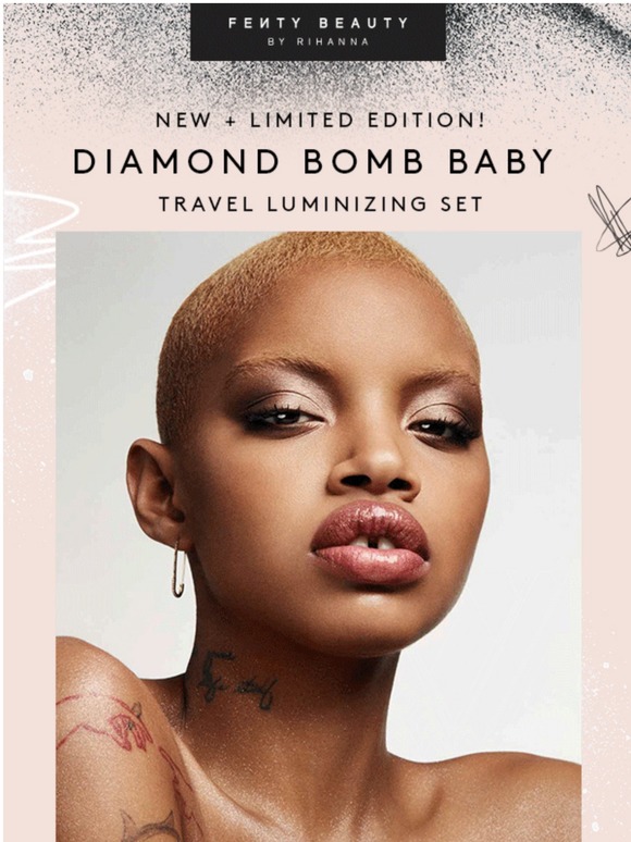 Fenty Beauty: NEW! Diamond Bomb Baby Mini Face and Lip Set | Milled