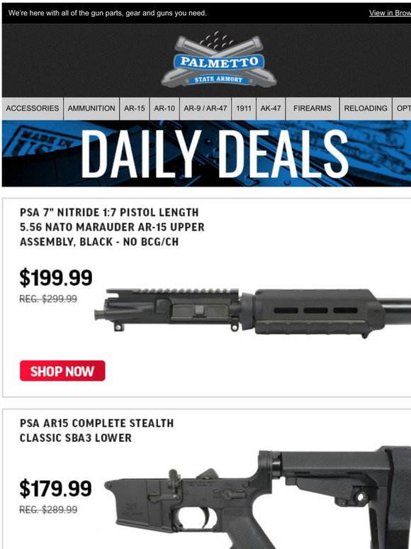 Palmetto State Armory: PSA 7" 5.56 Marauder AR-15 Upper $199.99 | PSA ...