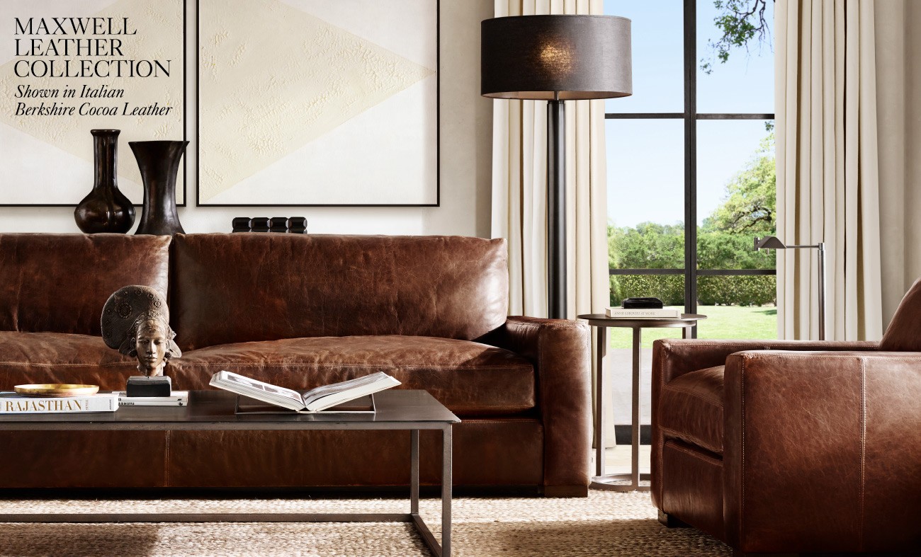 Restoration Hardware: The Maxwell Sofa. Stocked Fabrics & Leathers ...