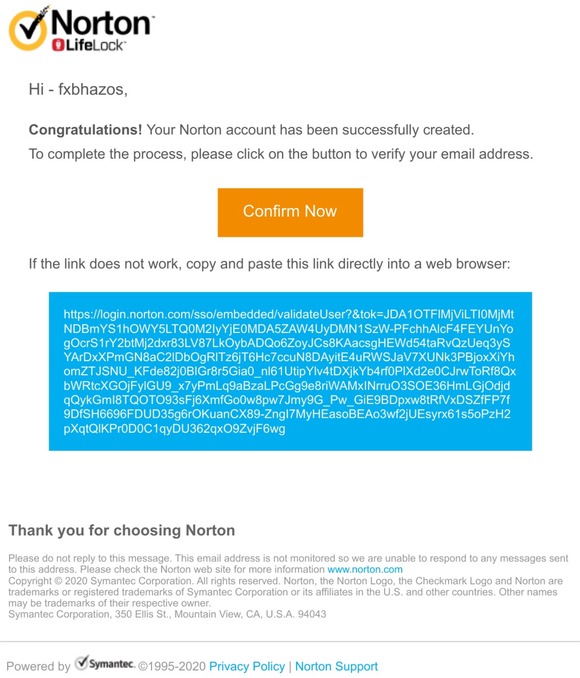 Norton: Welcome to Norton Secure Login – Confirm Email Address | Milled