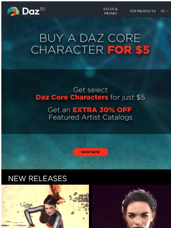 DAZ 3D: Buy a Daz Core Character for $5 | Milled