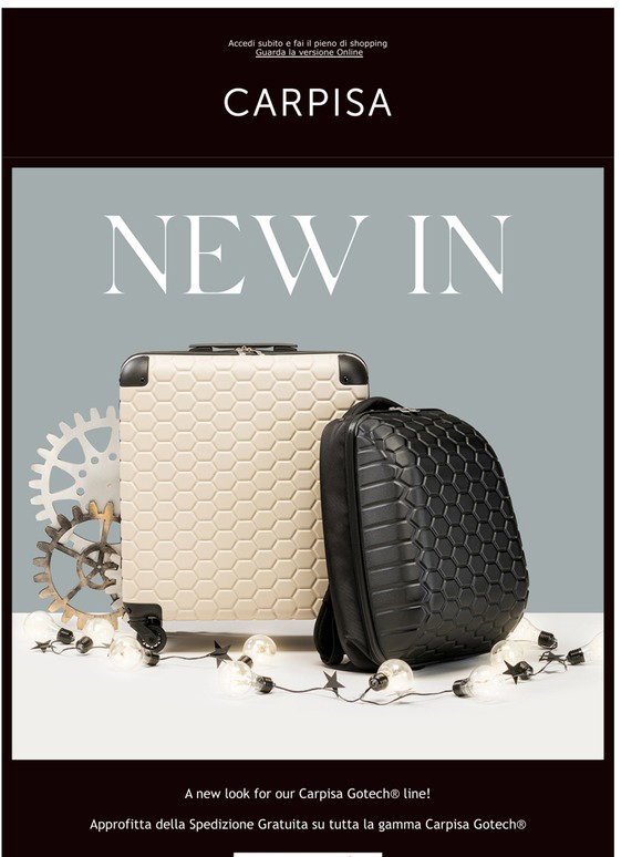 Carpisa: New Look, new experience | Scopri Carpisa Gotech® | Milled