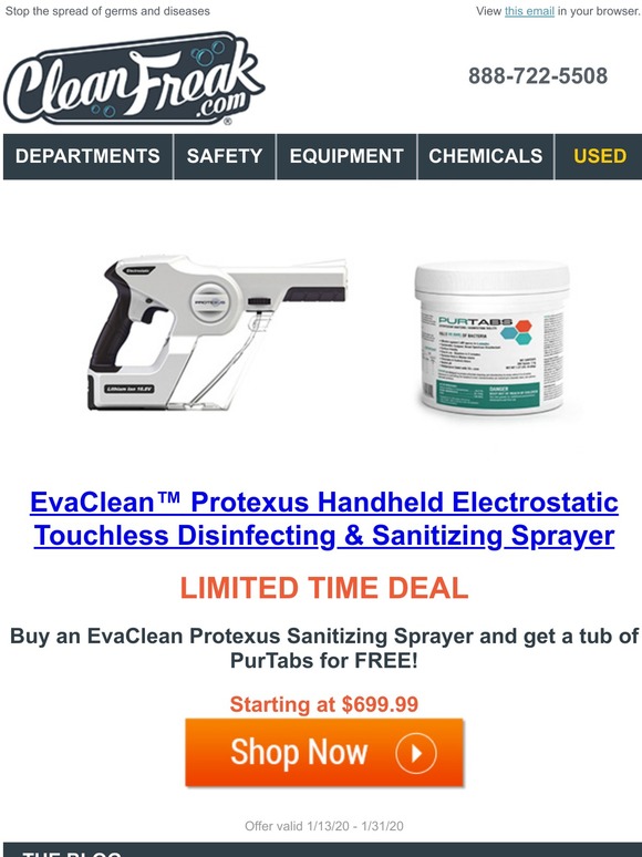 CleanFreak: Sanitize and disinfect easily with EvaClean | Milled