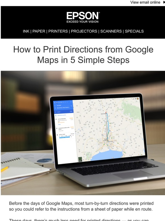 Epson How To Print Directions From Google Maps Milled
